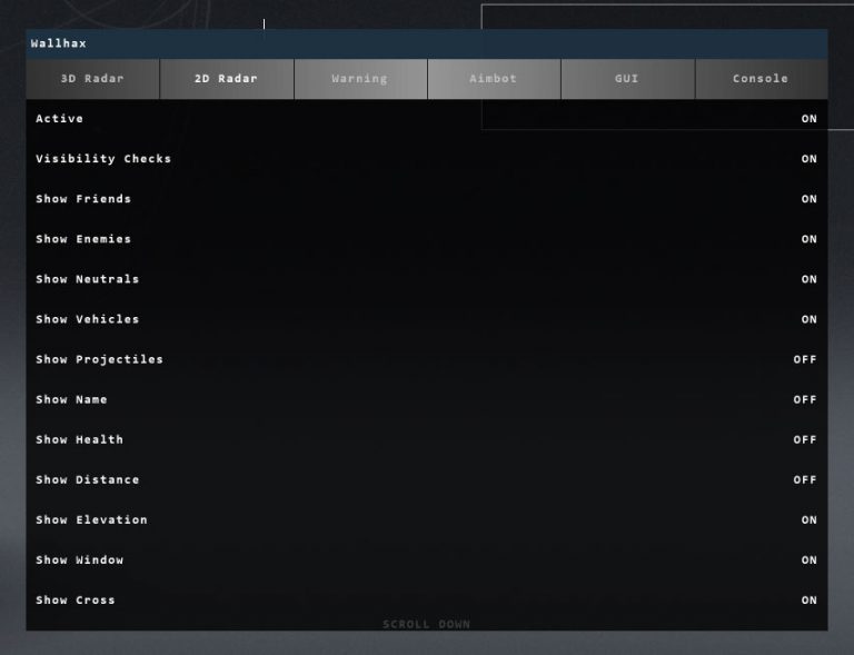 Wallhax Cheat Framework Features Guide